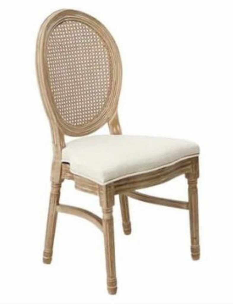 Wooden Louis Chair Hire (Resin Mesh Back) – Fourwayshiring